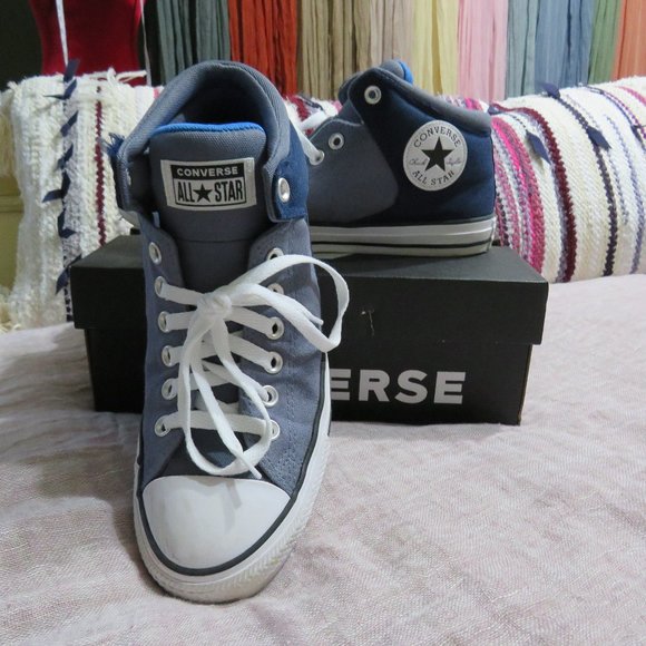 Converse | Shoes | Converse High Street Mid Sneaker Midnight Navy Grey ...